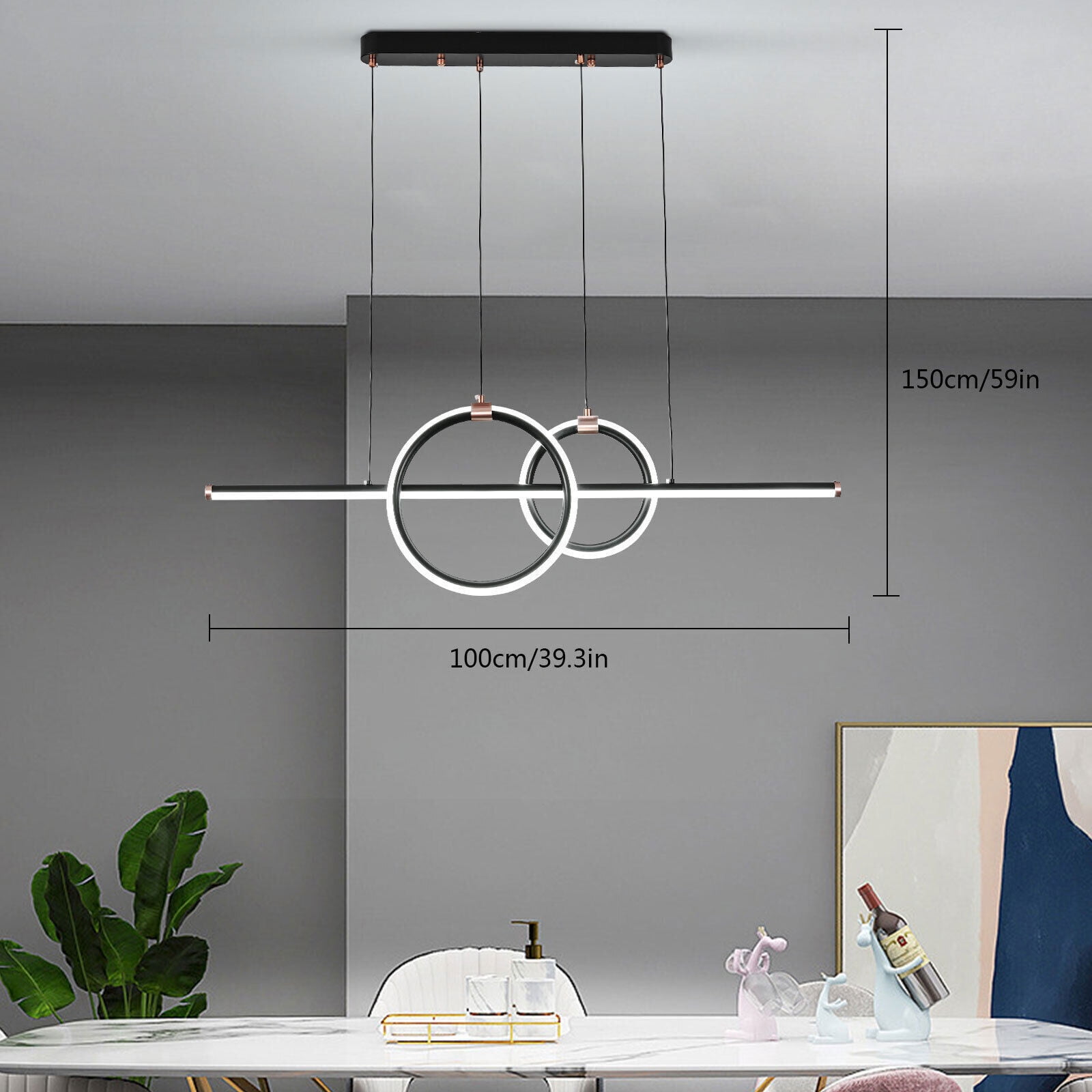 SHZICMY Modern LED Kitchen Island Light Pendant Chandelier Ceiling ...