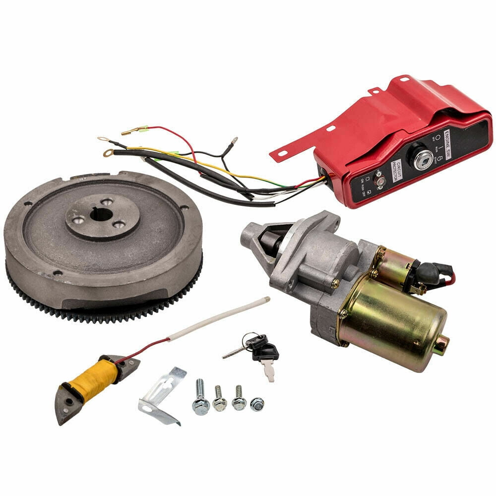 SHZICMY New 13HP Electric Start Kit Flywheel Starter Motor with Ring ...