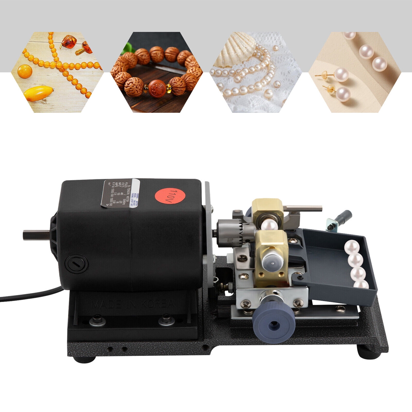 SHZICMY Pearl Drill Holing Machine Full Set Precision Jewelry Beads ...