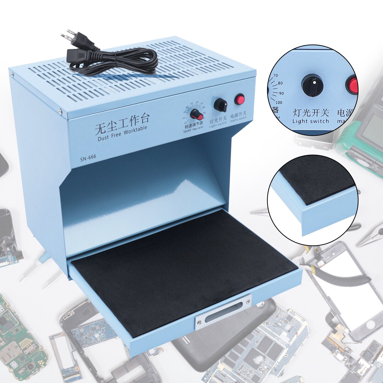 SHZICMY Portable Dust Free Room Worktable Portable Laminar Air Flow ...