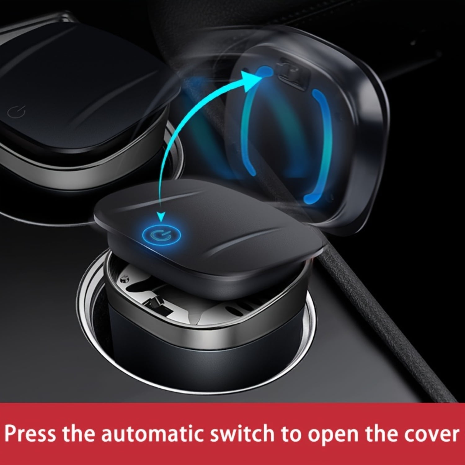 SHZNSJWDKJ Lightweight Portable Car Ashtray with Automatic LED Lighting ...