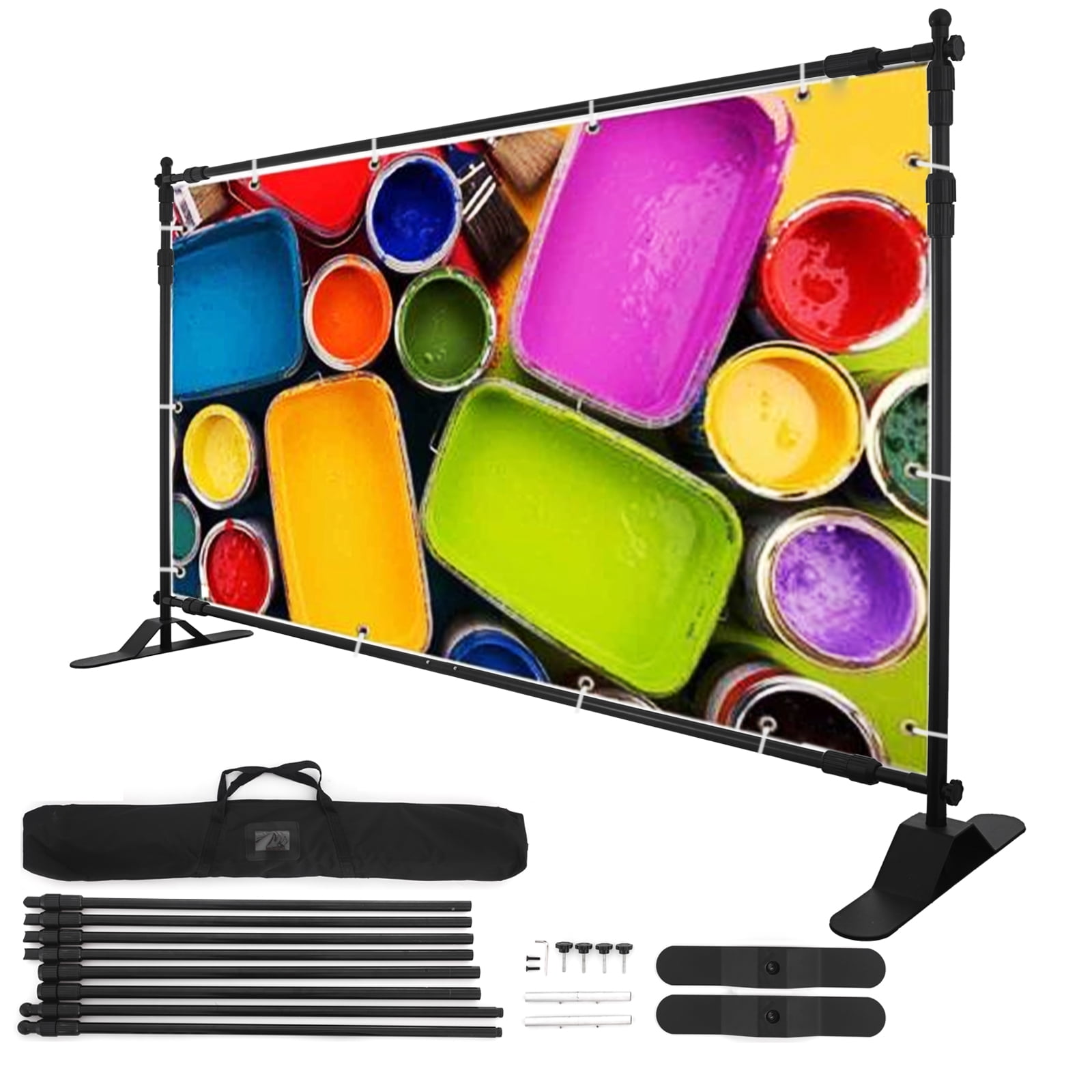 SHZOND Adjustable 10ft Heavy Duty Backdrop Banner Stand for Parties and ...