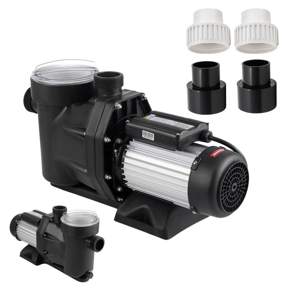 SHZOND 2.5HP Swimming Pool Pump with Power 8880 GPH, 1850W Single Speed ...