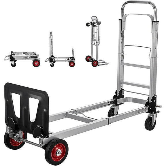 2 in 1 Hand Truck 800 LBS Weight Capacity Heavy Duty Convertible Hand ...