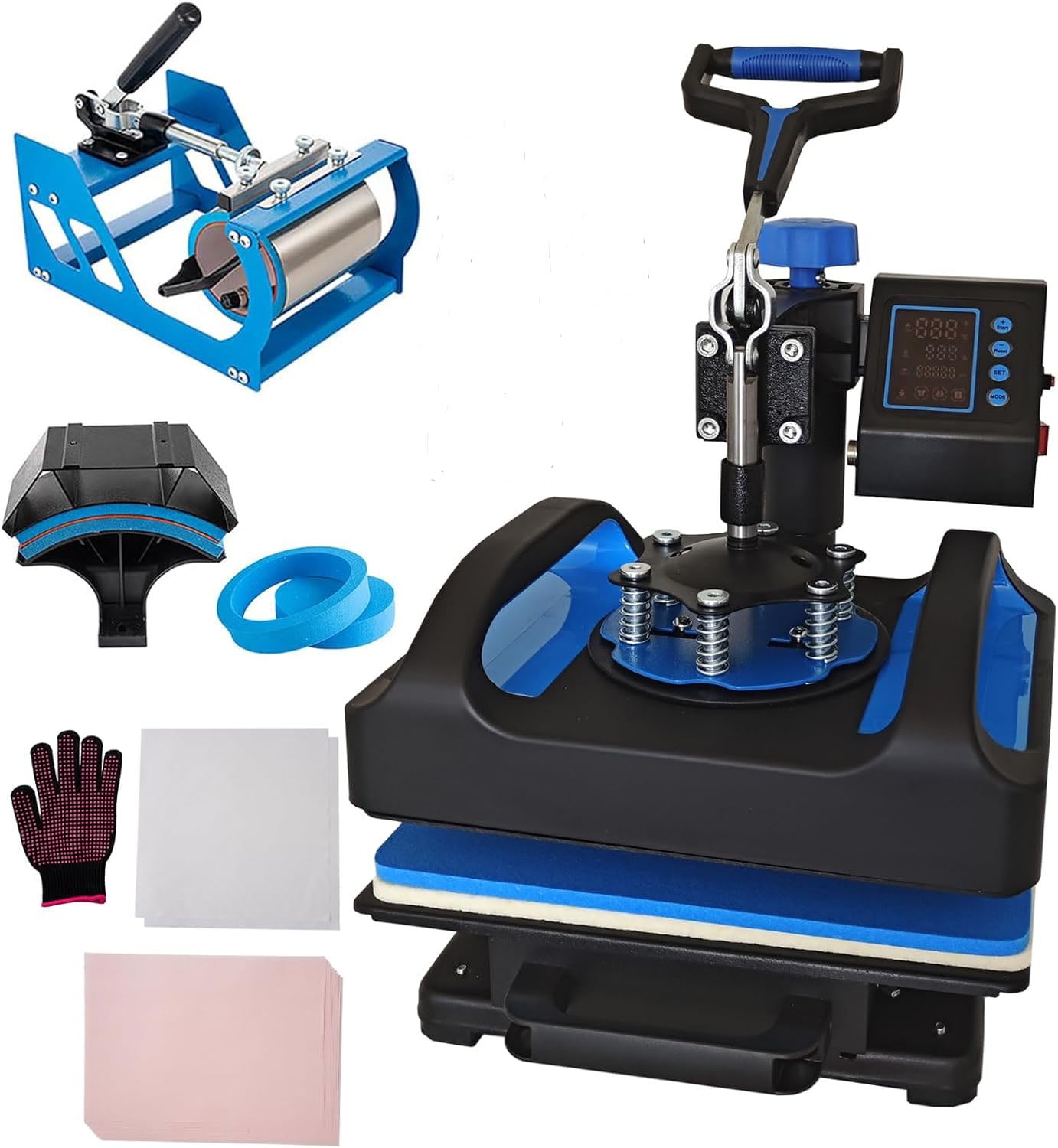 SHZOND 5 in 1 Heat Press Machine, Multifunction 12x10 inch Heat Press ...