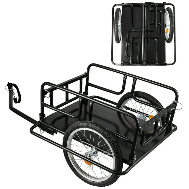 SHZOND Bike Cargo Trailer, 120 LBS, Foldable with 16'' Wheels - Walmart.com