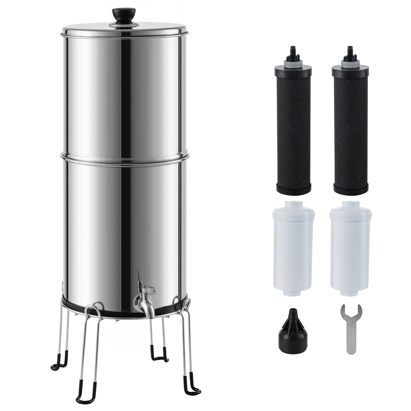 SHZOND Gravity-fed Water Filter System 2.25 Gal, 304 Stainless Steel ...