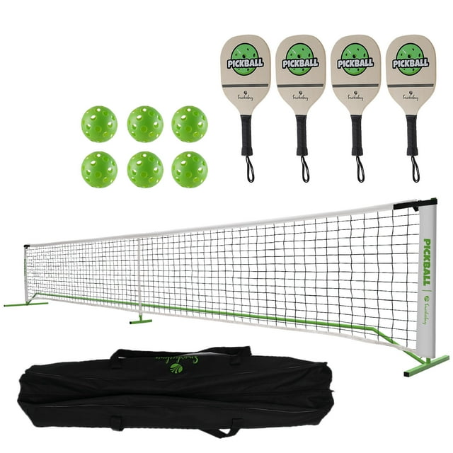 SHZOND Portable Pickleball Set with Net Official Size Pickleball Net 4 ...