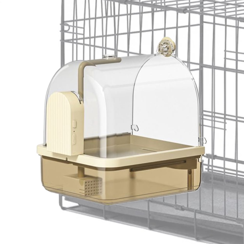 SHZONS Bird Baths For Cage Cockatiel Bird Bath Automatic Stand Perch ...