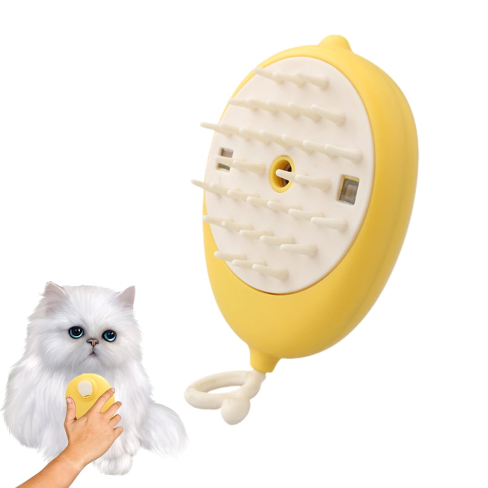 SHZONS Cat Steam Brush Pet Hair Removal Comb Steam Spray Brush Pet ...