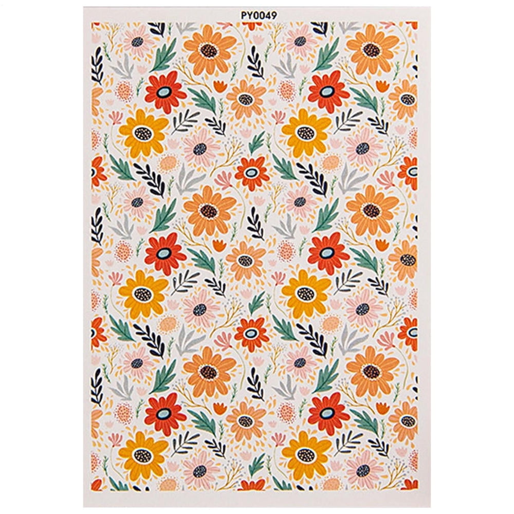 SHZONS Ceramic Transfer Paper Flower Pottery Sheets Rustic Handmade ...