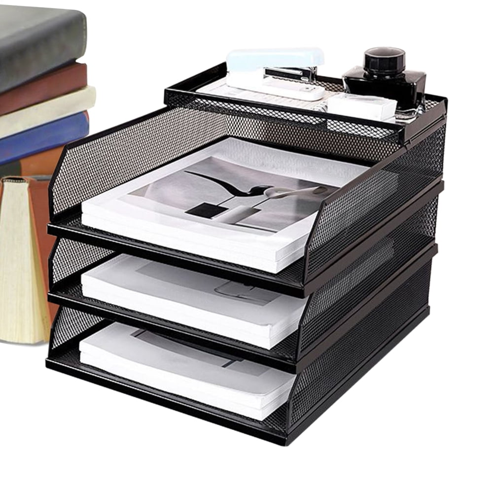SHZONS Desktop File Organizer File Folder Organizer for Desk Multi-Tier ...