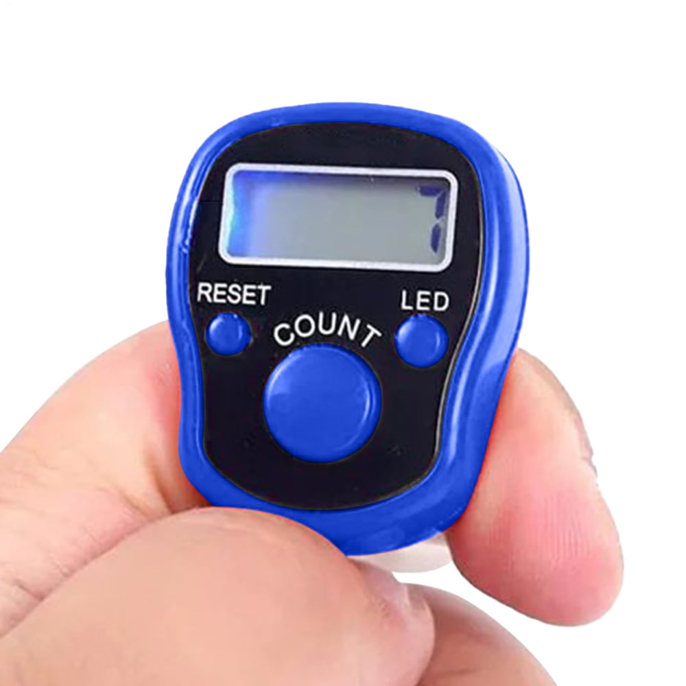 SHZONS Finger Clicker Resettable Hand Tally LED Handheld Number Click ...