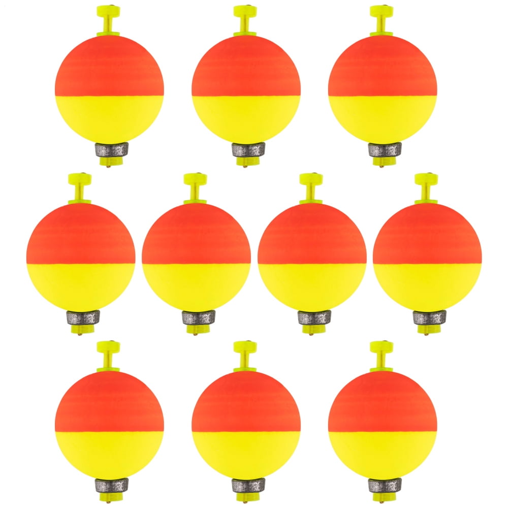 SHZONS Fishing Floats Set 10 Pack Snap On Fishing Bobbers EVA Foam Oval ...