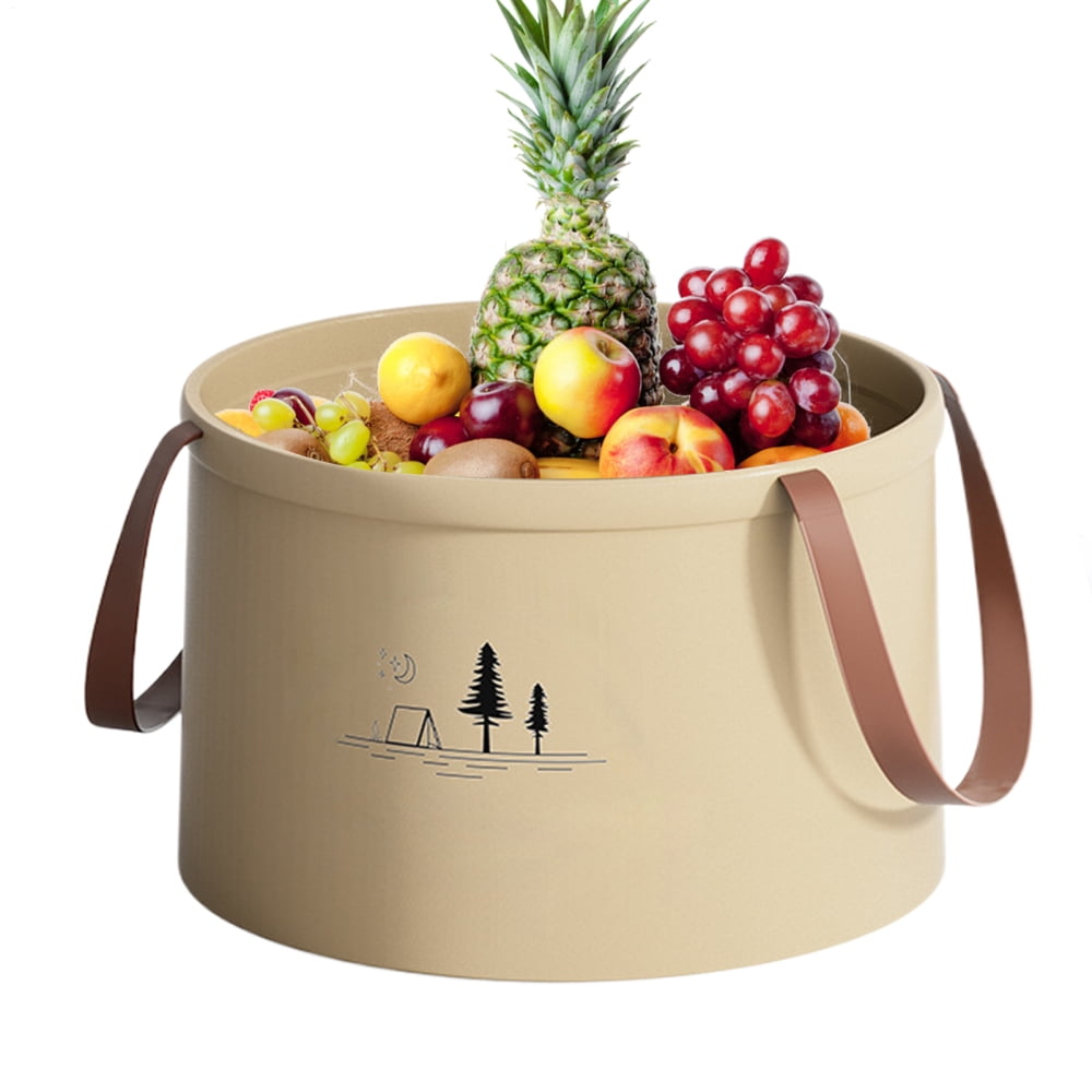 SHZONS Foldable Beach Bucket Small Bucket with Handle Lightweight High ...