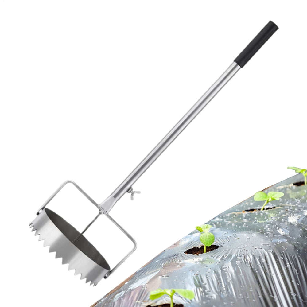 SHZONS Garden Film Puncher Plant Hole Digging Tools With Retractable ...