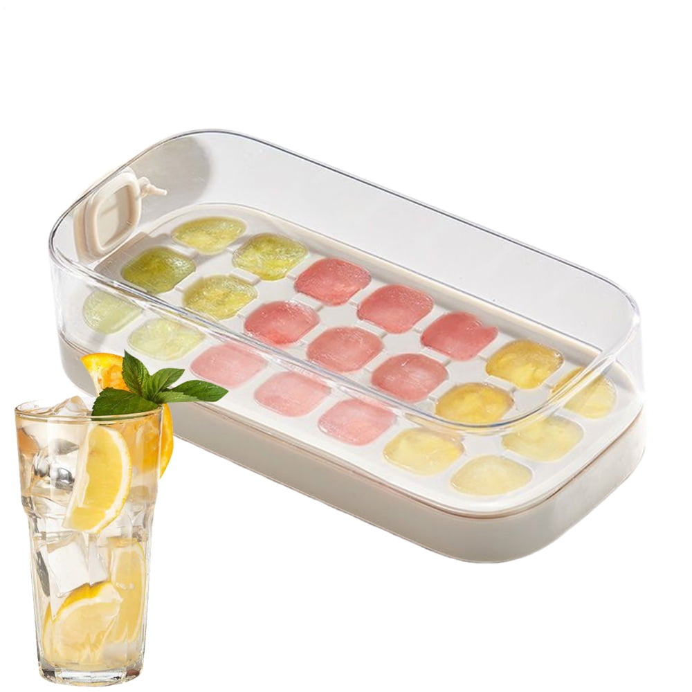 SHZONS Ice Cubes Trays For Freezer With Lid Silicone Ice Cubes Trays ...