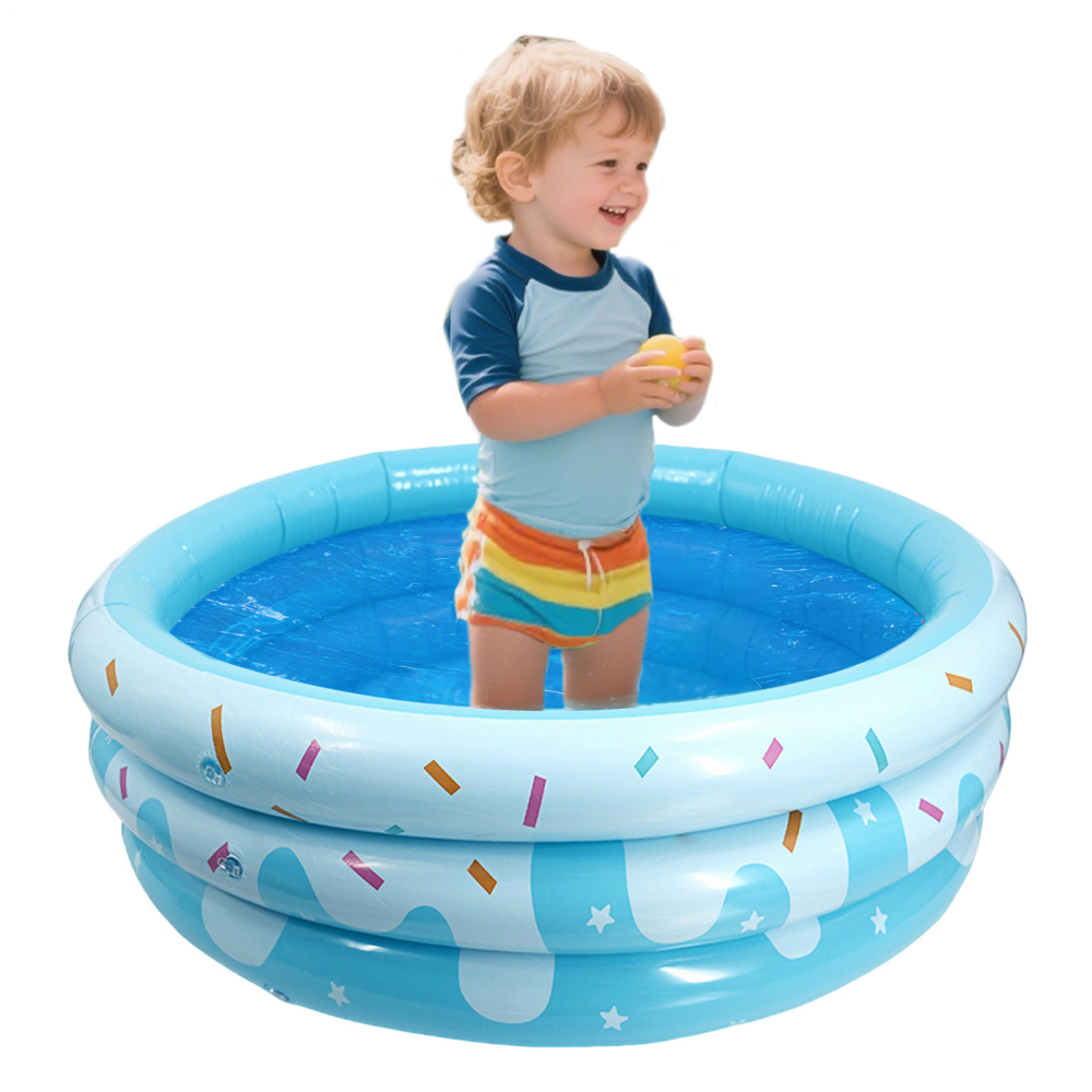 SHZONS Kids Inflatable Pool Non-Slip Toddler Blowing Tub Portable Anti ...