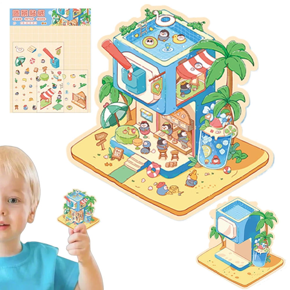 SHZONS Make Your Own House Stickers 3D Effect Hand Account Decals ...