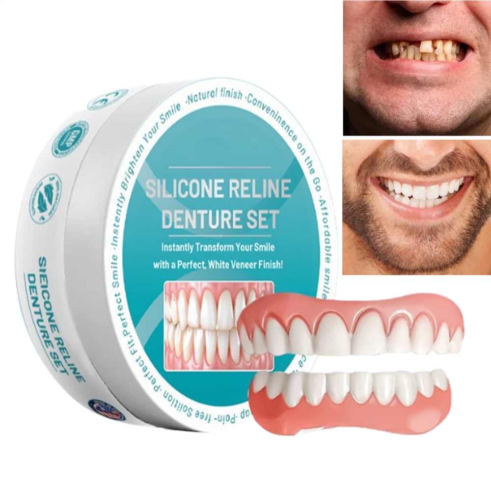SHZONS Silicone Reline Kit for Dentures Silicone Dentures Upper and ...
