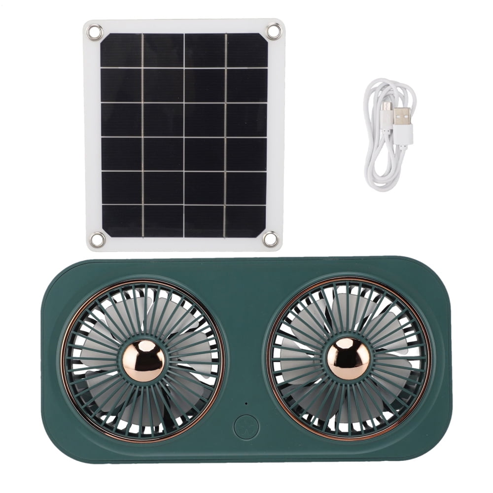 SHZONS Solar Shed Fan Outdoor Cat House Fan With Battery Energy ...