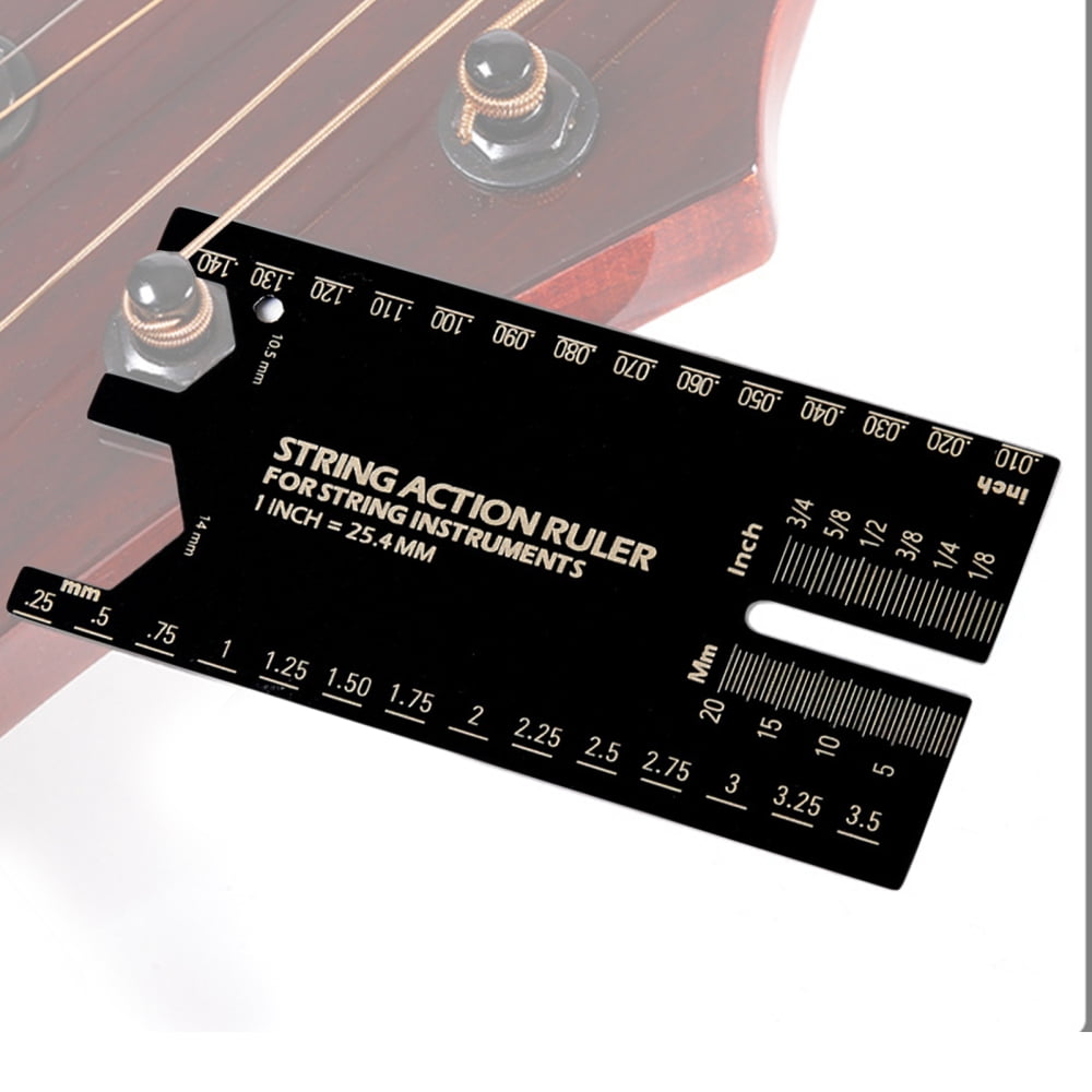 SHZONS String Action Ruler Fret Leveling Guide String Height ...