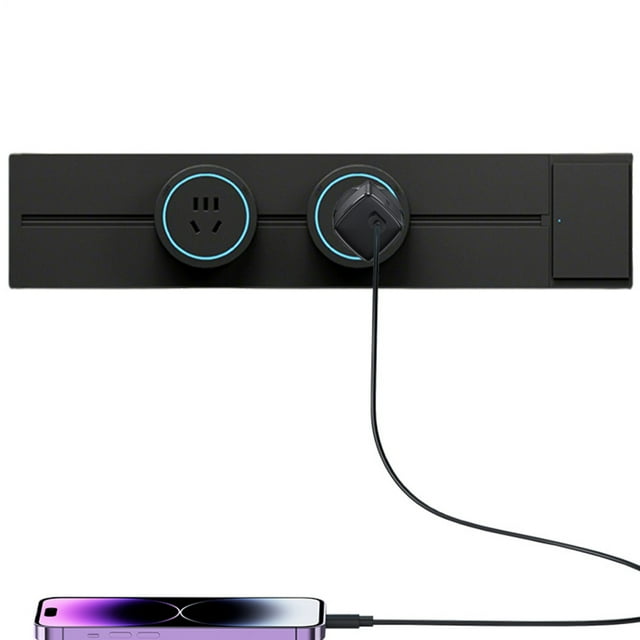 SHZONS Track Socket Electrical Outlet Track Adapter Detachable Movable ...