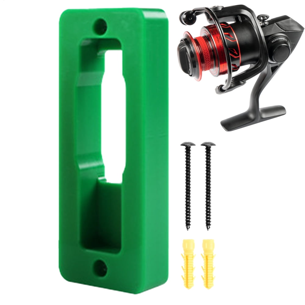 SHZONS Wall Mounted Fishing Reel Holder Display Stand Fishing Reel Gear ...