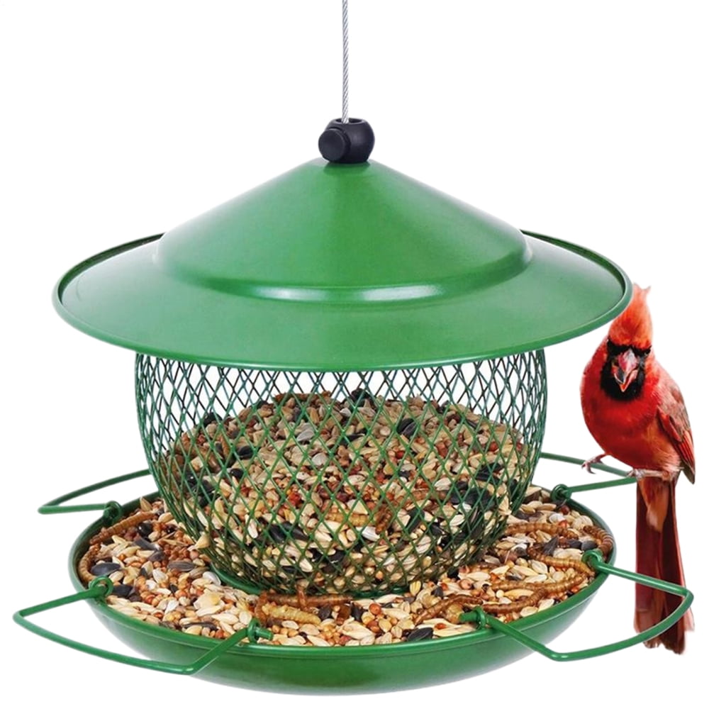 SHZONS Wild Bird Feeders Large Capacity Hangable Parakeet Feeder ...