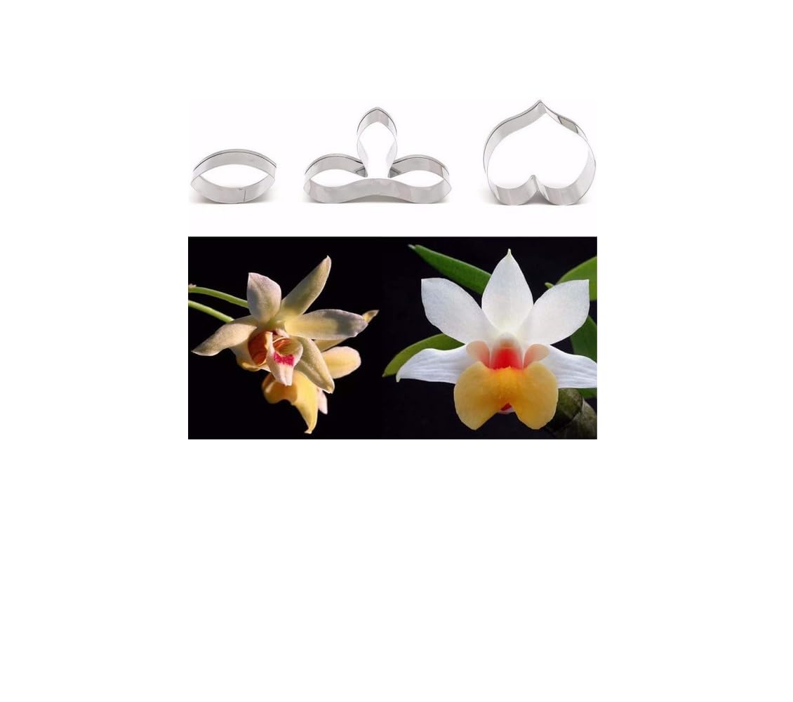 SHan Cookie Flowers Cutters 3 PcsSet Caulis Dendrobii Cutter Shape ...