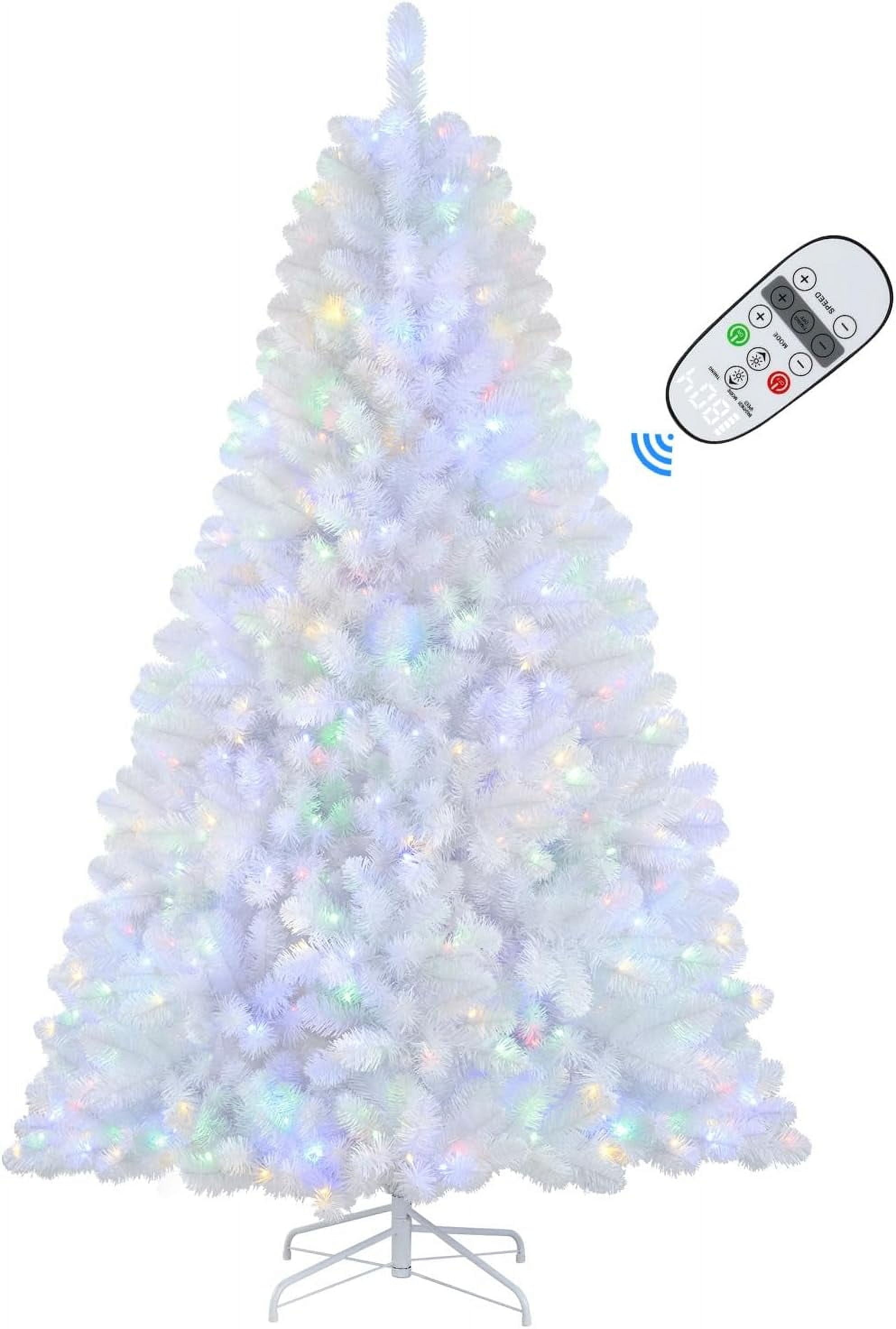 SHareconn 6ft Prelit Premium Artificial Hinged Christmas Tree with Remote Control,Timer, and 330 ...