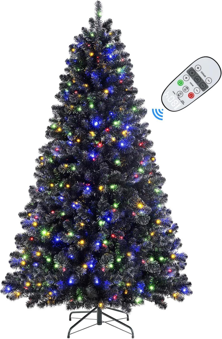 SHareconn 6ft Prelit Premium Artificial Hinged Christmas Tree with ...