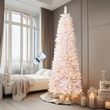 SHareconn 6ft Slim Pencil Christmas Tree, Prelit, 240 Multi-Color ...