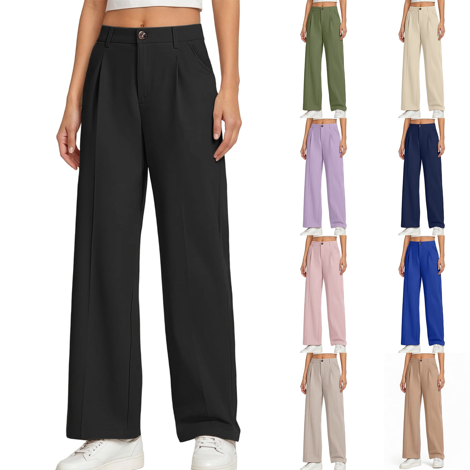 Wide Leg Uniform Pants For Girls