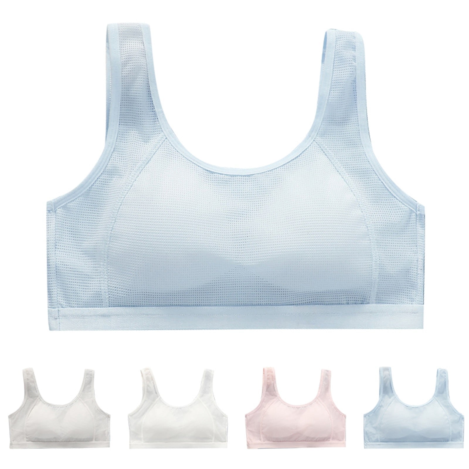SHenli Girls Sports Bra Strappy Back Training Bras for Girls Padded ...