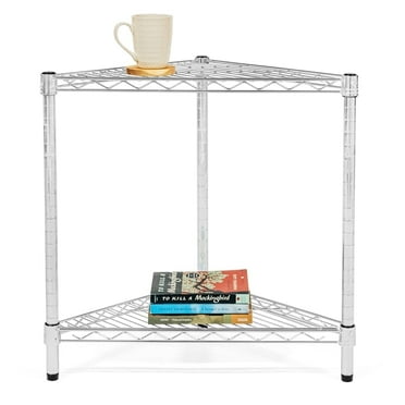 Shelving Inc. 18"d Pentagon Corner Wire Shelving with 4 Tier Shelves ...