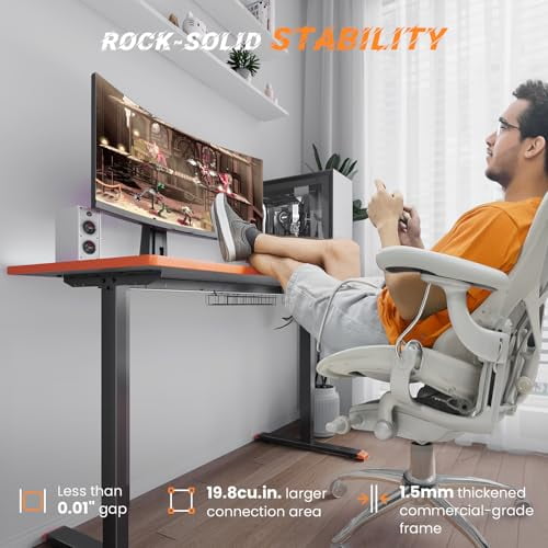 SIAGO Electric Standing Desk Adjustable - 48 x 24 Inch Sit Stand up ...