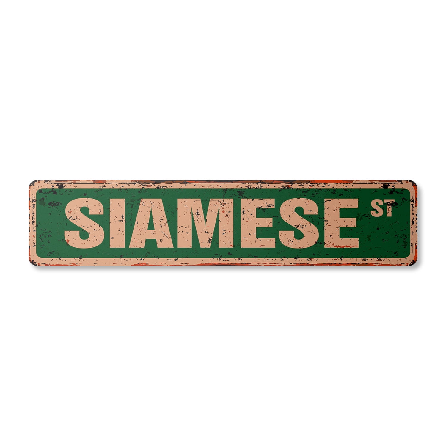 SIAMESE Vintage Aluminum Street Sign cat breed feline kitty kitten ...
