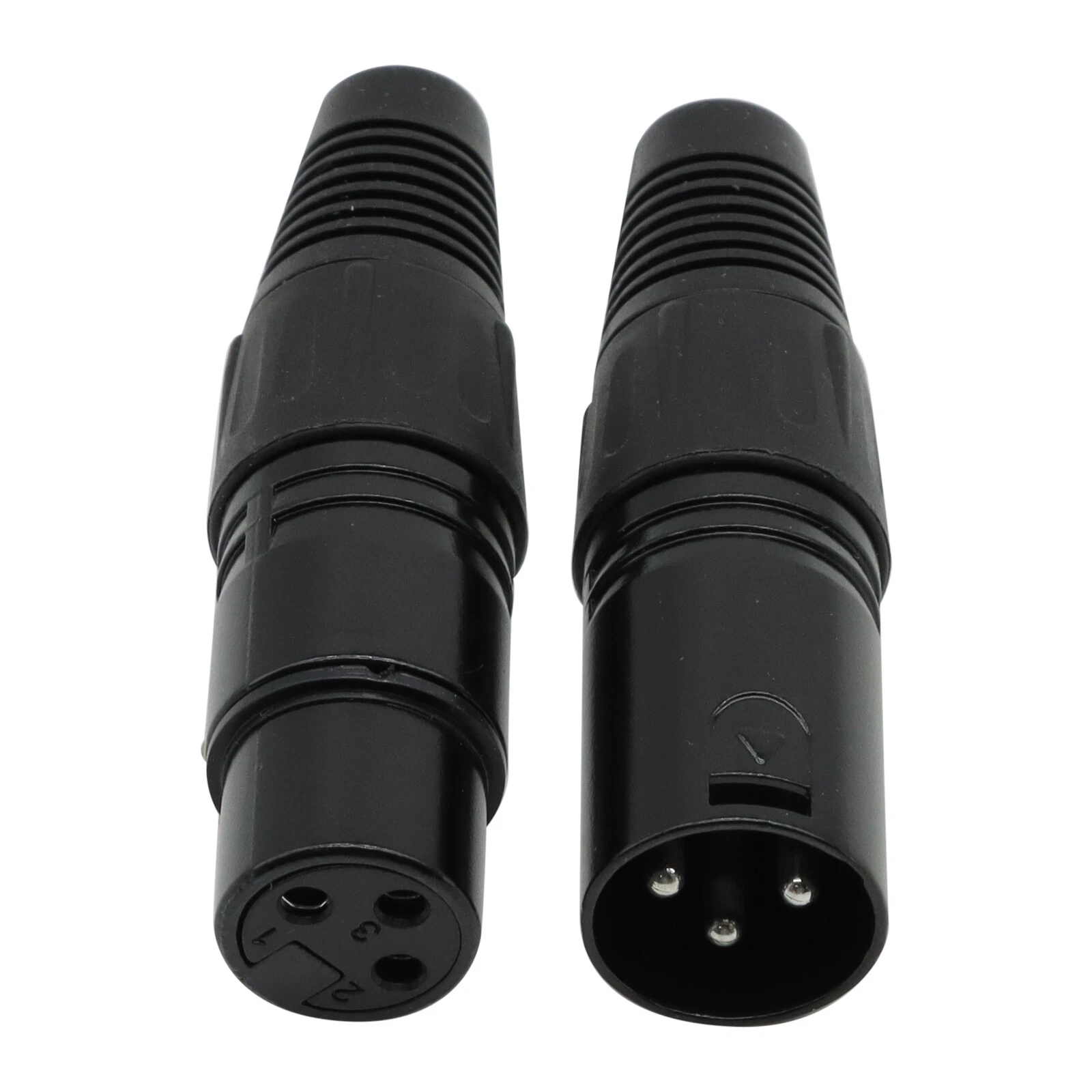 SIANA- 1 Pair Xlr Dmx 3 Pin Male&Female Mic Snake Plug Audio Microphone ...