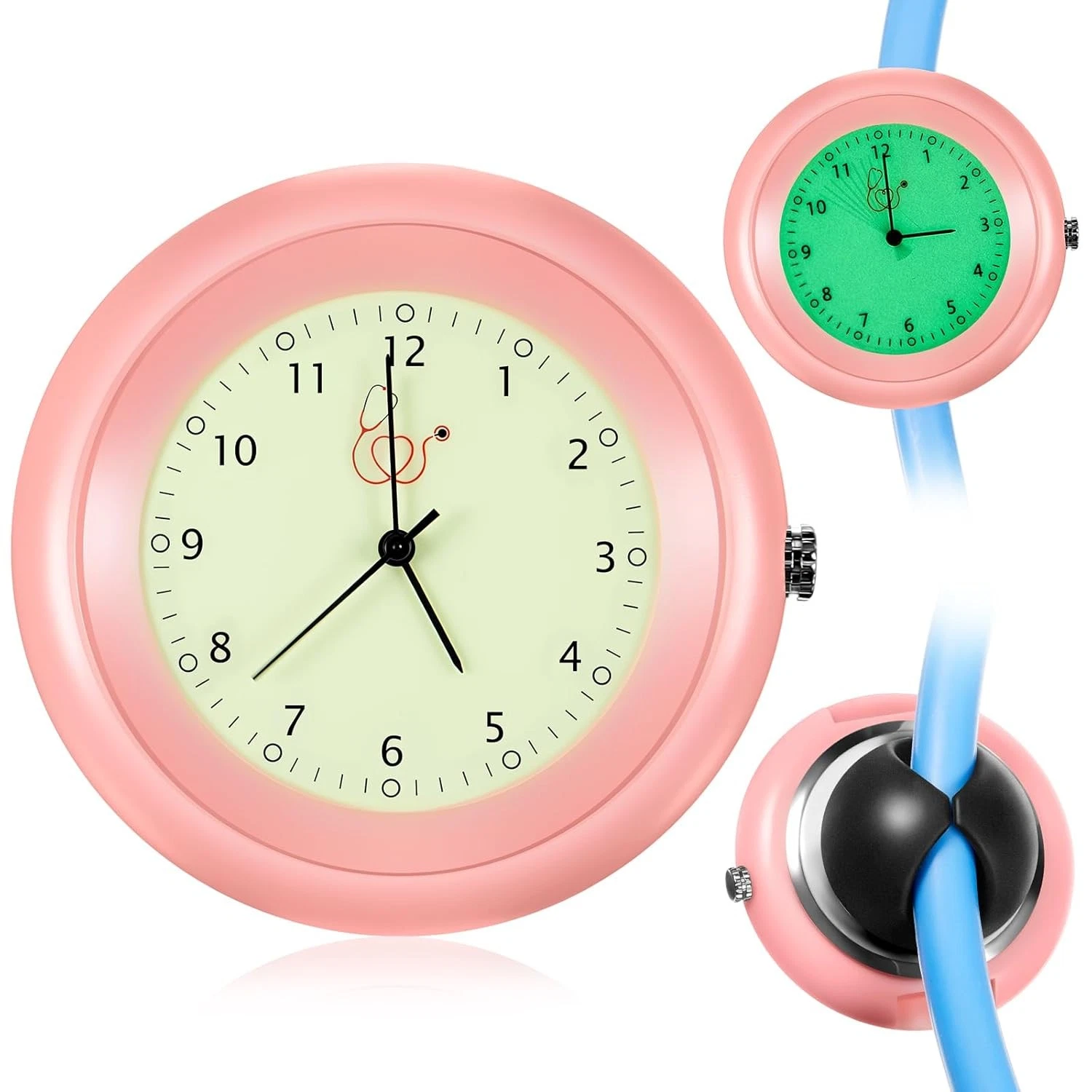 SIANA- 1 Pcs Glow In The Dark Stethoscope Watch Nurse Gift Clip On ...