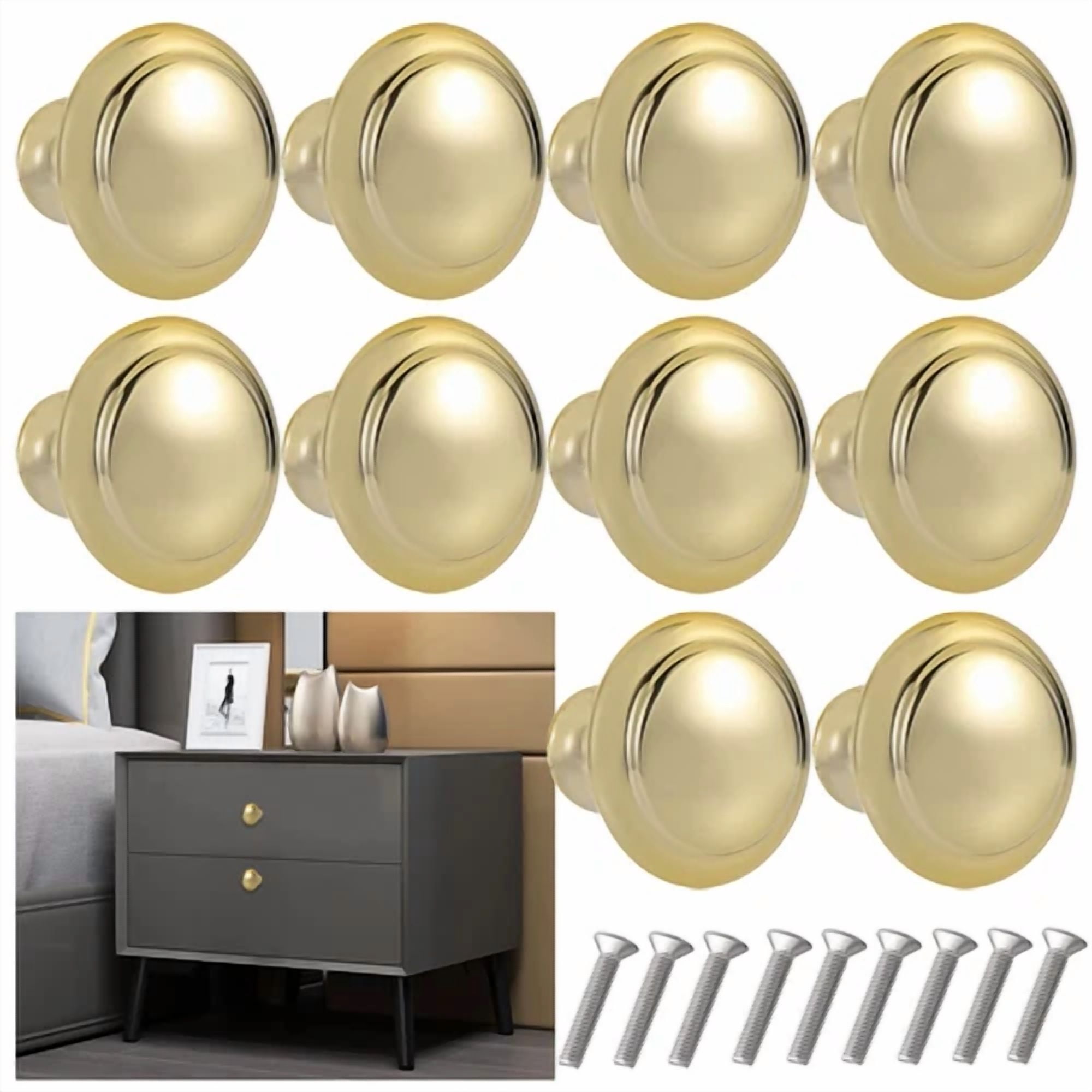 SIANA- 10 Pack Stainless Steel Door Knobs Cabinet Handles Cupboard ...