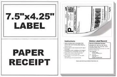SIANA- 100 Self Adhesive Mailing Shipping Labels W/ Tear Off Paper ...