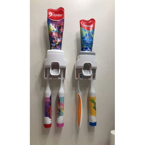 SIANA- 2 Tooth Brush Holder That Can Be Wall Mounted Toothpaste ...