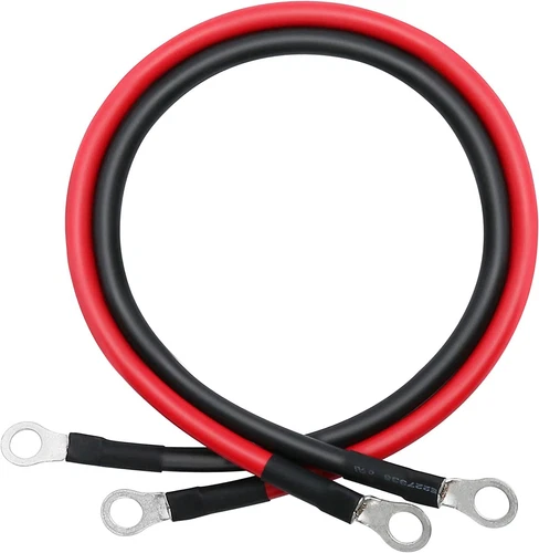 SIANA- 2Pcs 8 Awg Gauge Copper Battery Cable Power Wire Car Marine ...