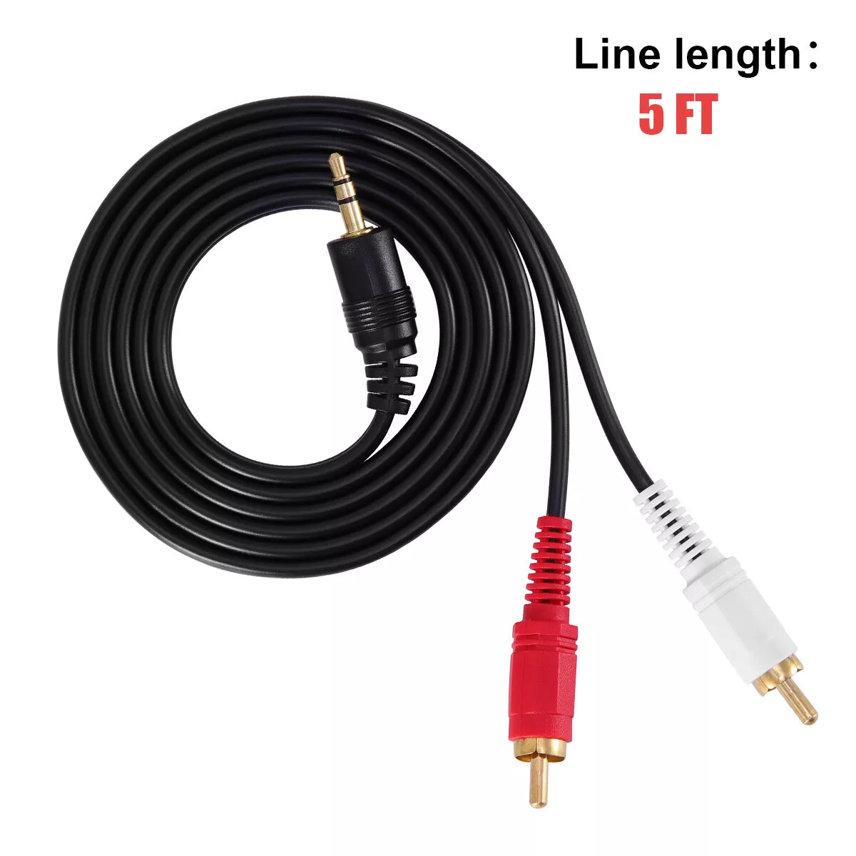 SIANA- 3.5Mm To Rca Cable 2Rca To Aux Cord 2-Rca To 3.5Mm Adapter ...