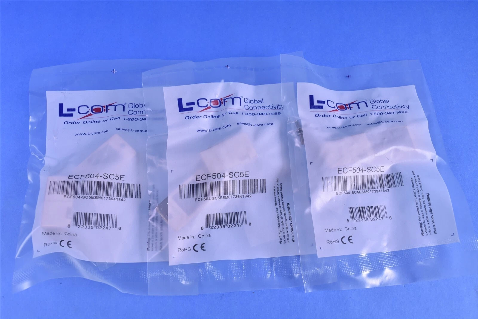 SIANA- 3 (Three) Cat5E Rj45 Shielded (8X8) Panel Mount Style Couplers P ...