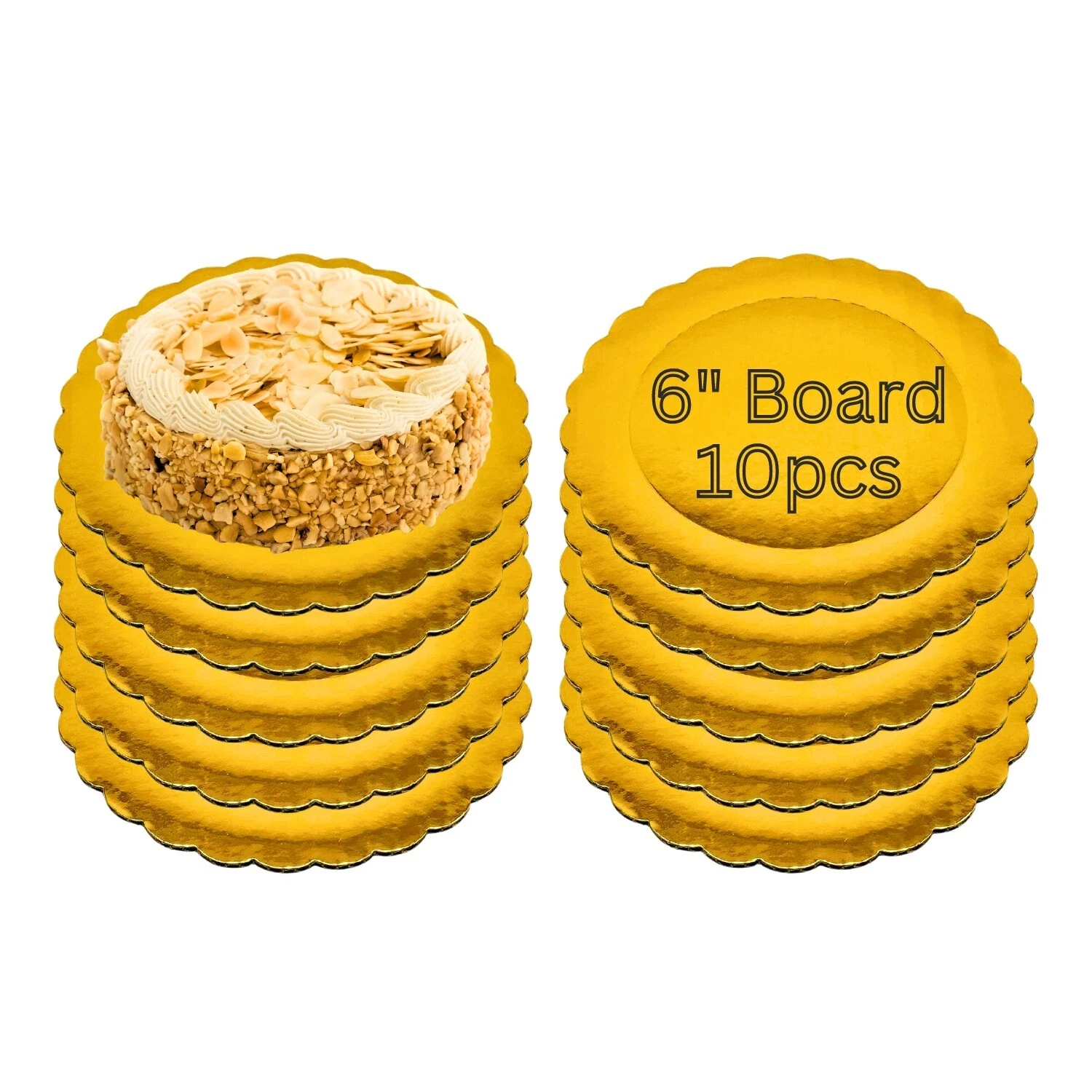 SIANA- 6" Cake Board (10 Pcs) - Walmart.com