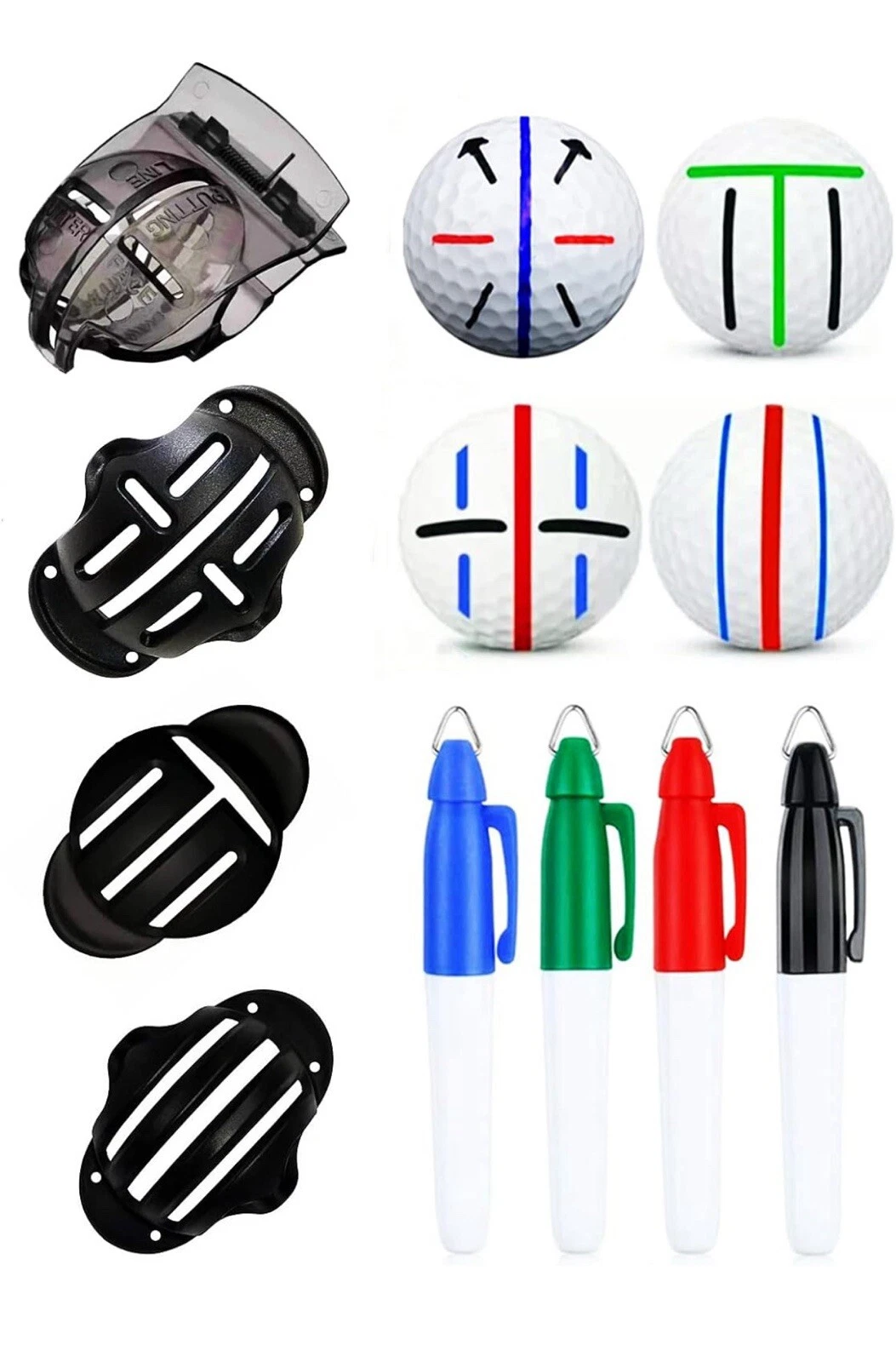 SIANA- 8 Pack Precision Golf Ball Marker, Upgrade Golf Accessories, 4 ...
