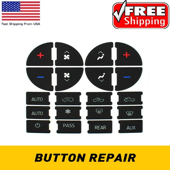 SIANA- A/C Climate Button Control Repair Decals Stickers Fit Gm Chevy ...
