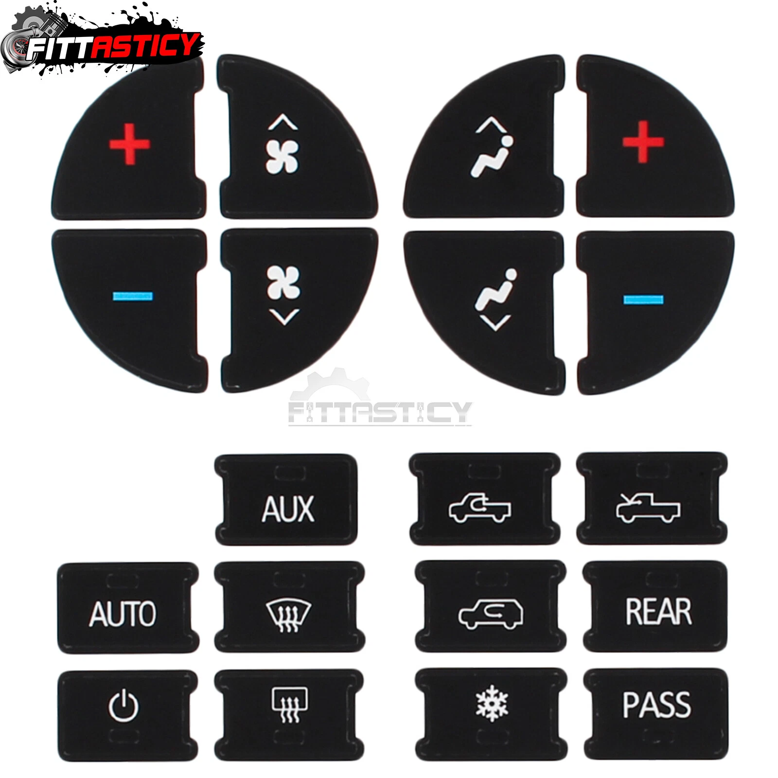 SIANA- Ac Dash Button Repair Kit Decal Stickers For 13 Chevrolet ...